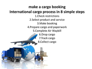 How to Make a Cargo Booking at Airlines | PPTX