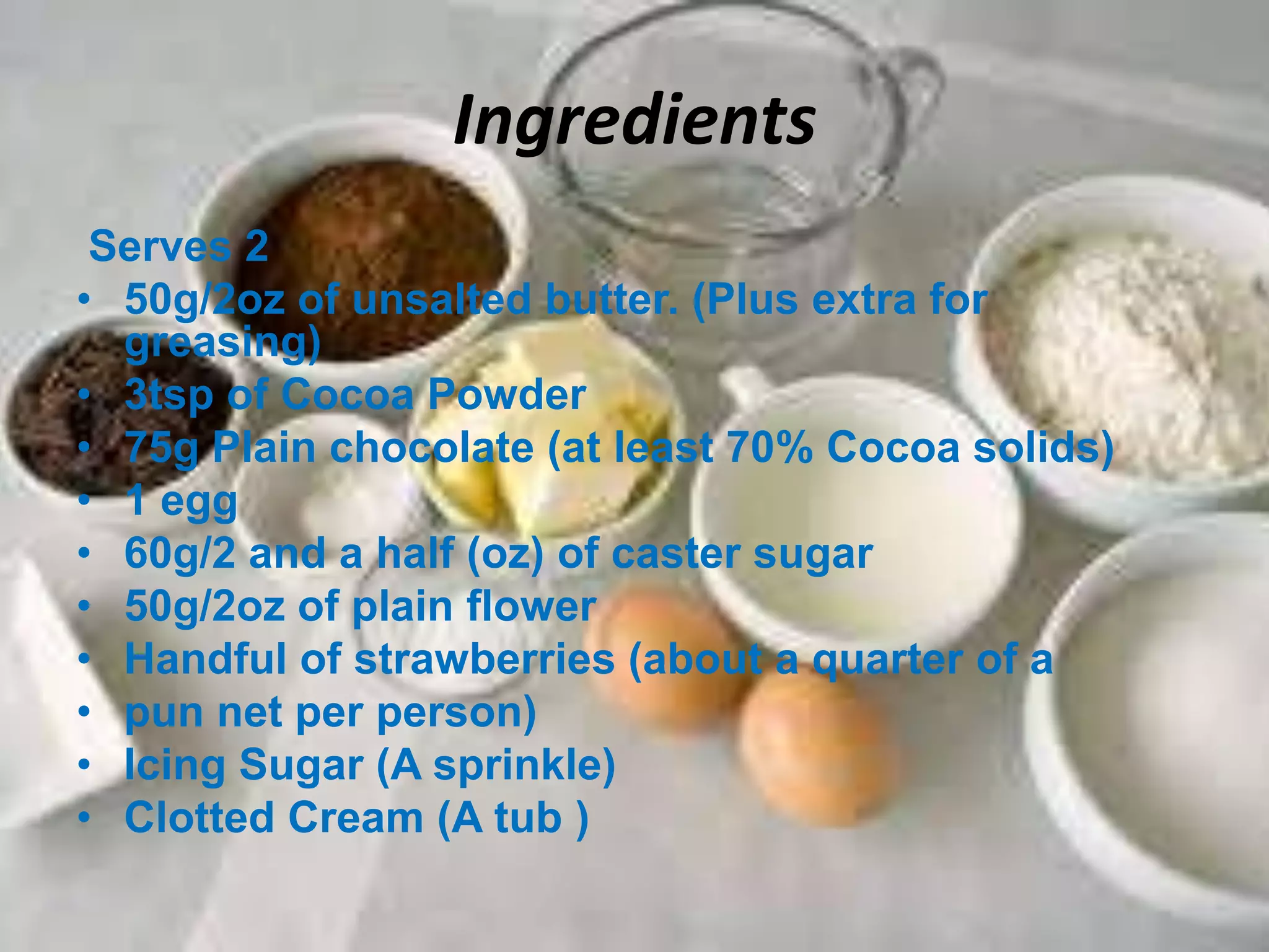 How to make a chocolate fondant | PPTX | Desserts and Baking | Food & Drink