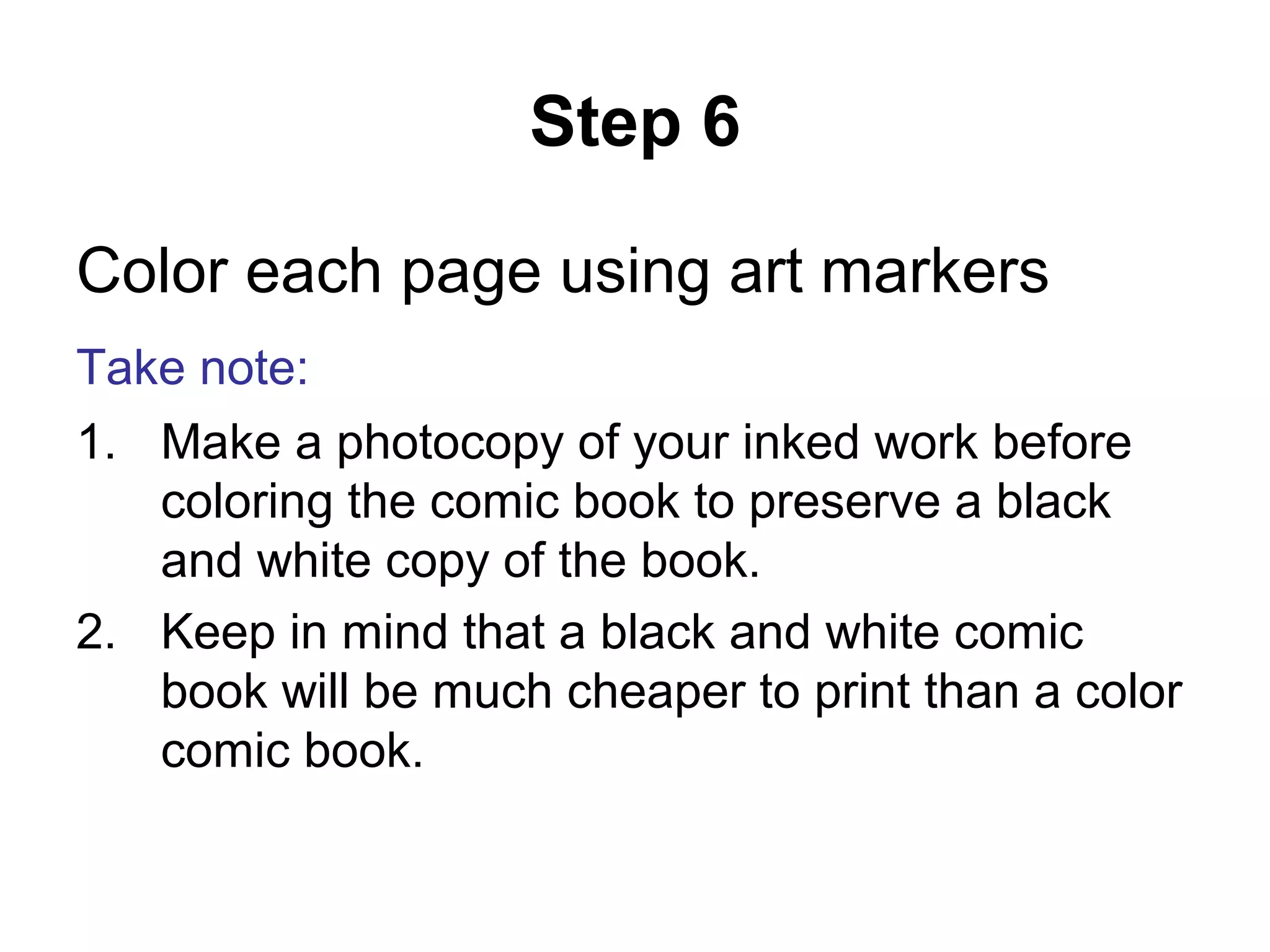 How to make a comic book | PPT