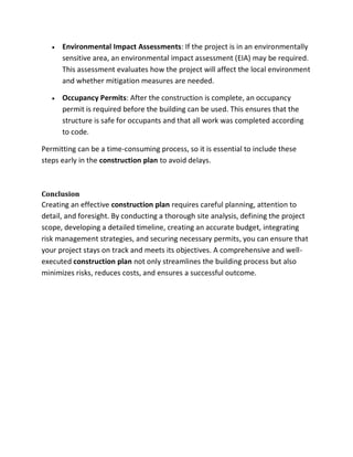 How to Make a Construction Plan in 6 Easy Step | PDF