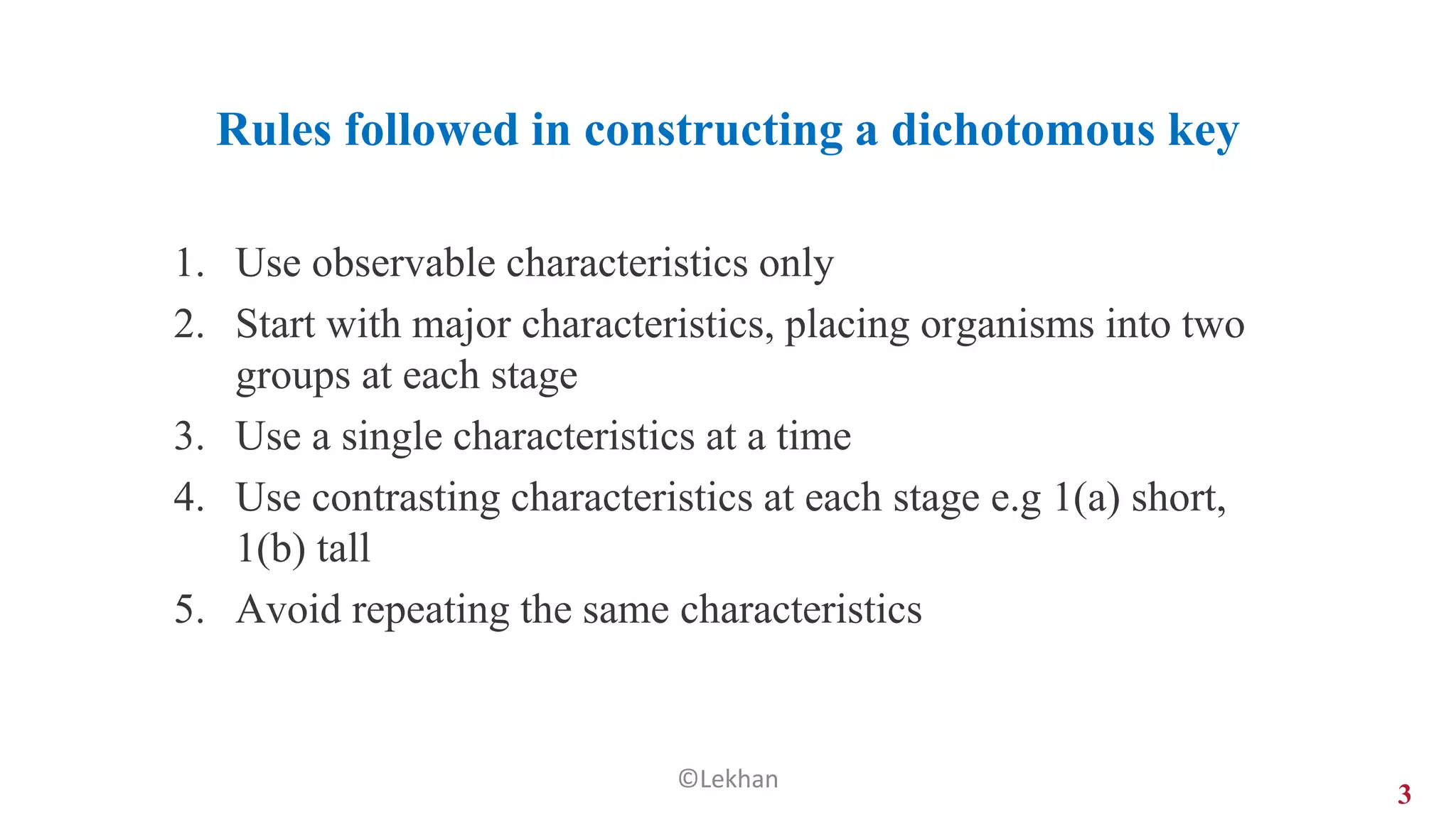 How to make a dichotomous key | PPTX