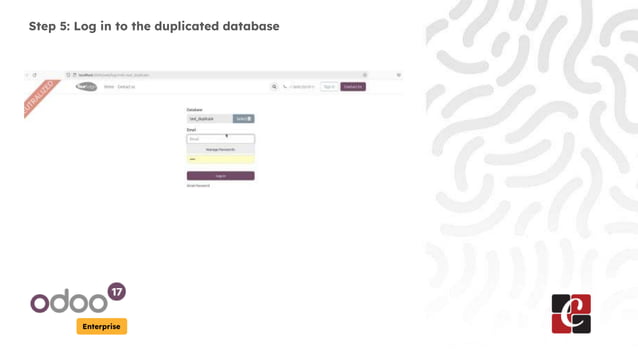 How to Make a Duplicate of Your Odoo 17 Database | PPTX | Databases | Computer Software and ...
