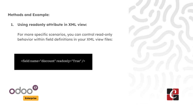 How to Make a Field read-only in Odoo 17 | PPTX