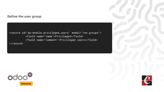 How to Make a Field Visible Only for Certain User Groups in Odoo 17 | PPTX