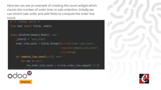 How to make a field widget in odoo 17 - Odoo Slides | PPTX