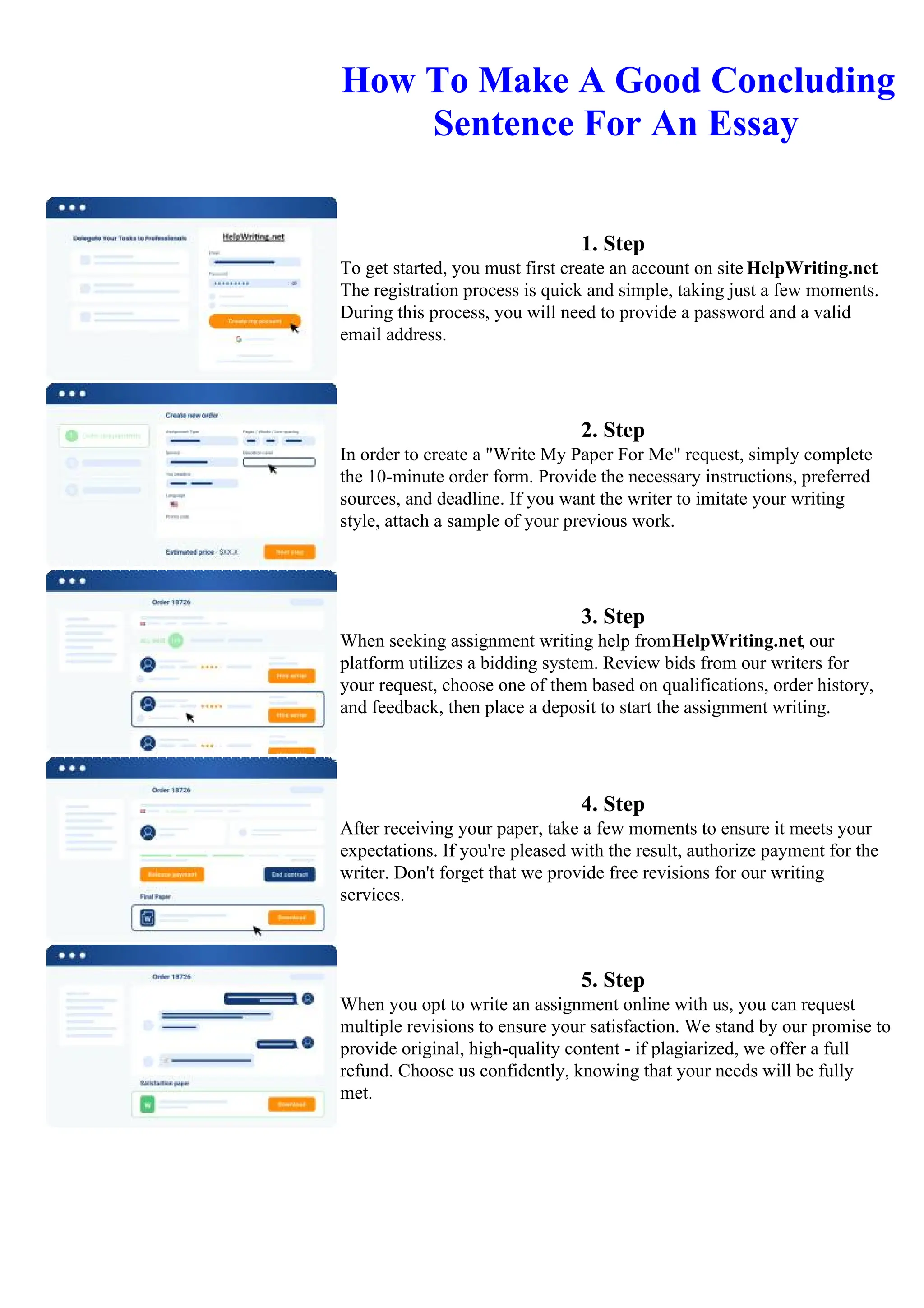 How To Make A Good Concluding Sentence For An Essay | PDF