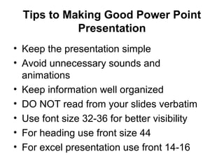 How to make a good power point presentation | PPT