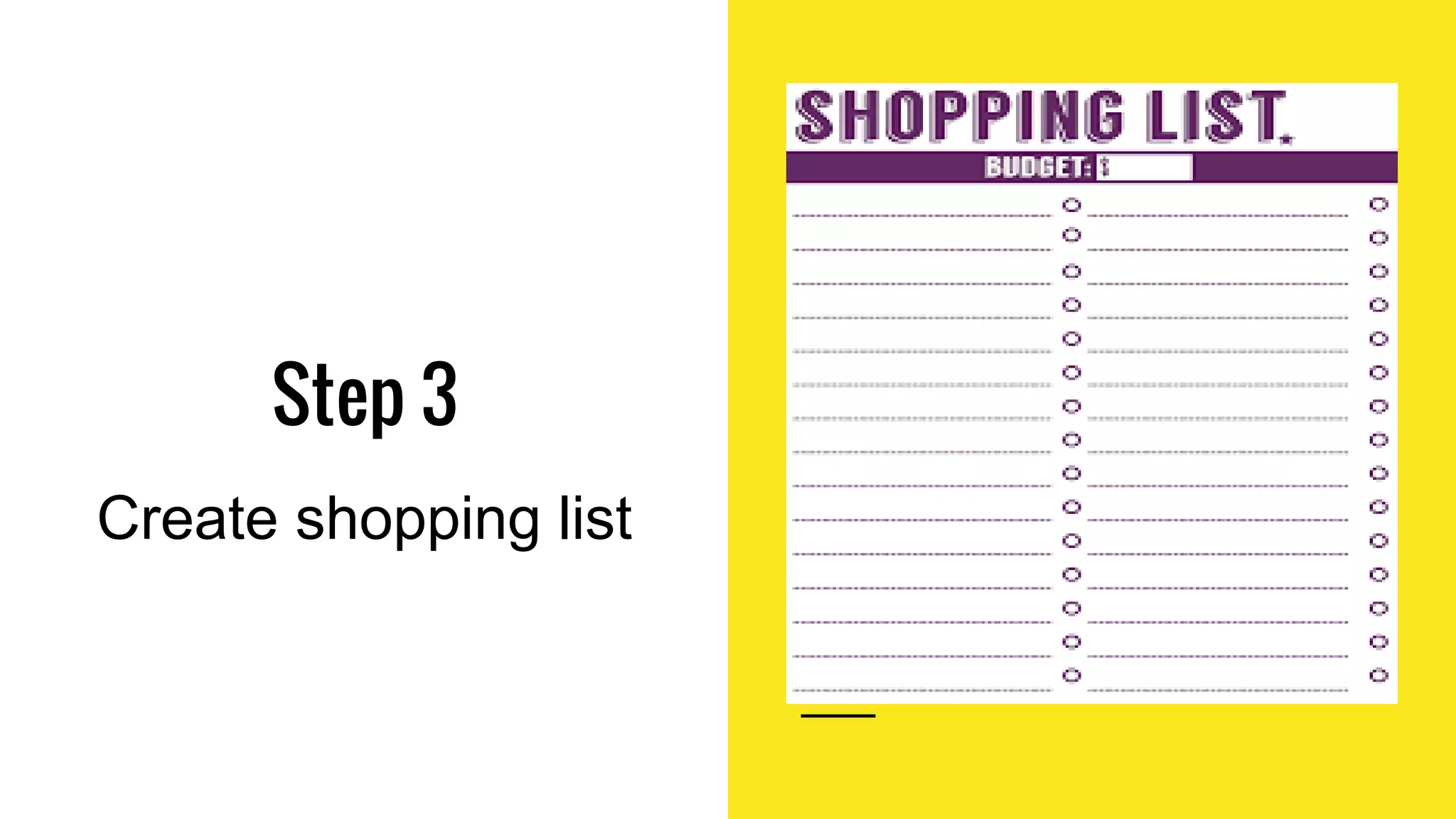 How to make a grocery list | PPTX