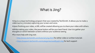 How to make a jing video | PPTX | Video Software | Computer Software and Applications