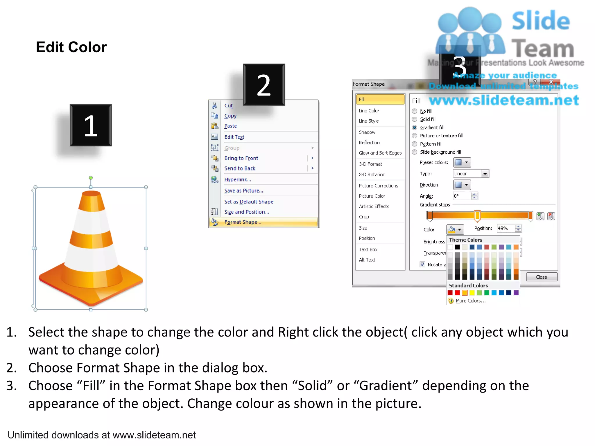 How to make alert traffic cones power point slides and ppt diagram ...