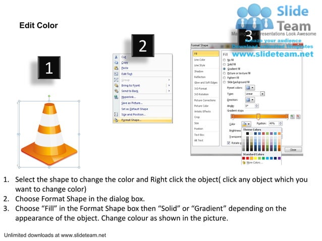 How to make alert traffic cones power point slides and ppt diagram ...