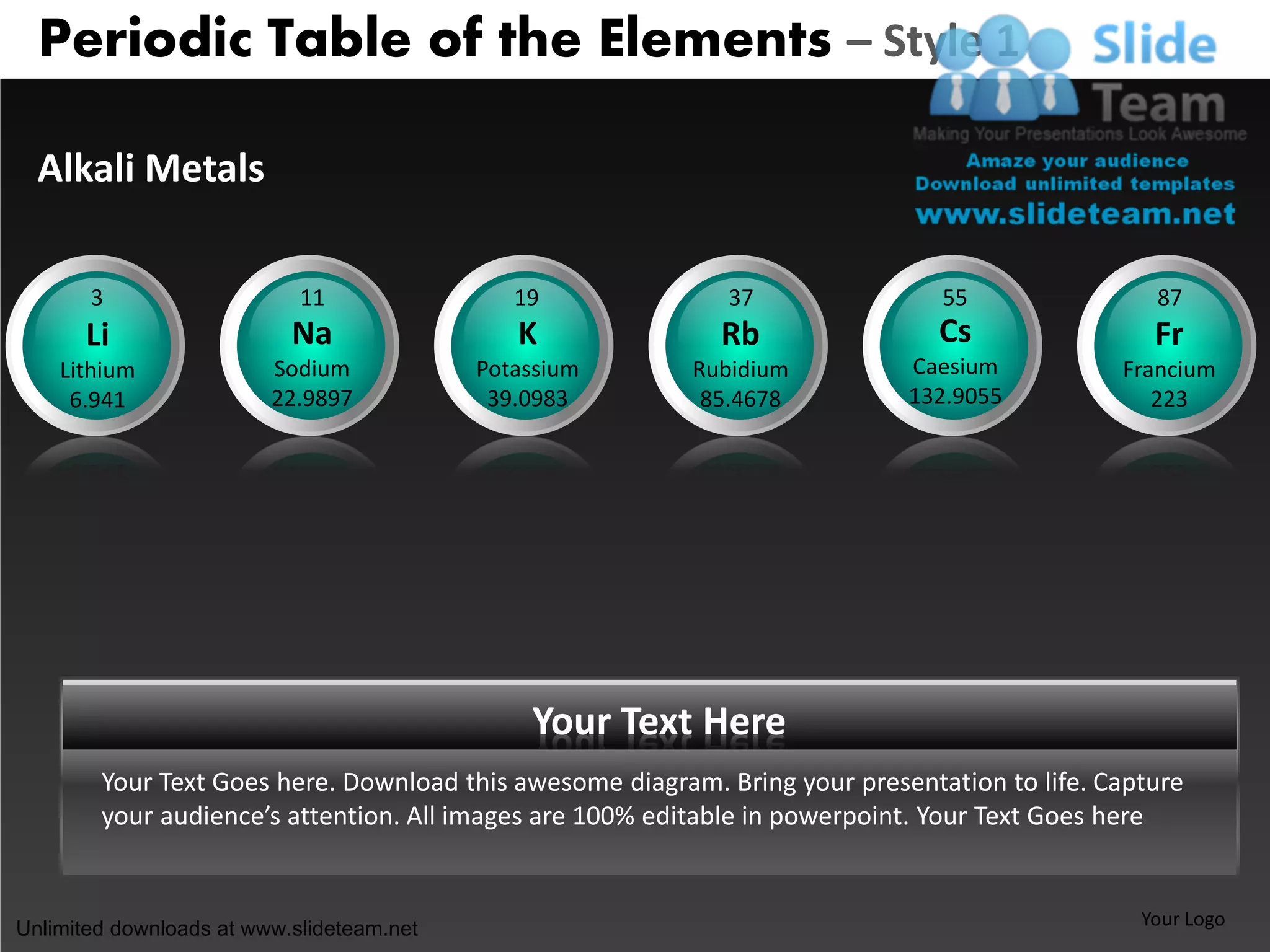 How to make alkali metals periodic table of the elements 1 power point ...
