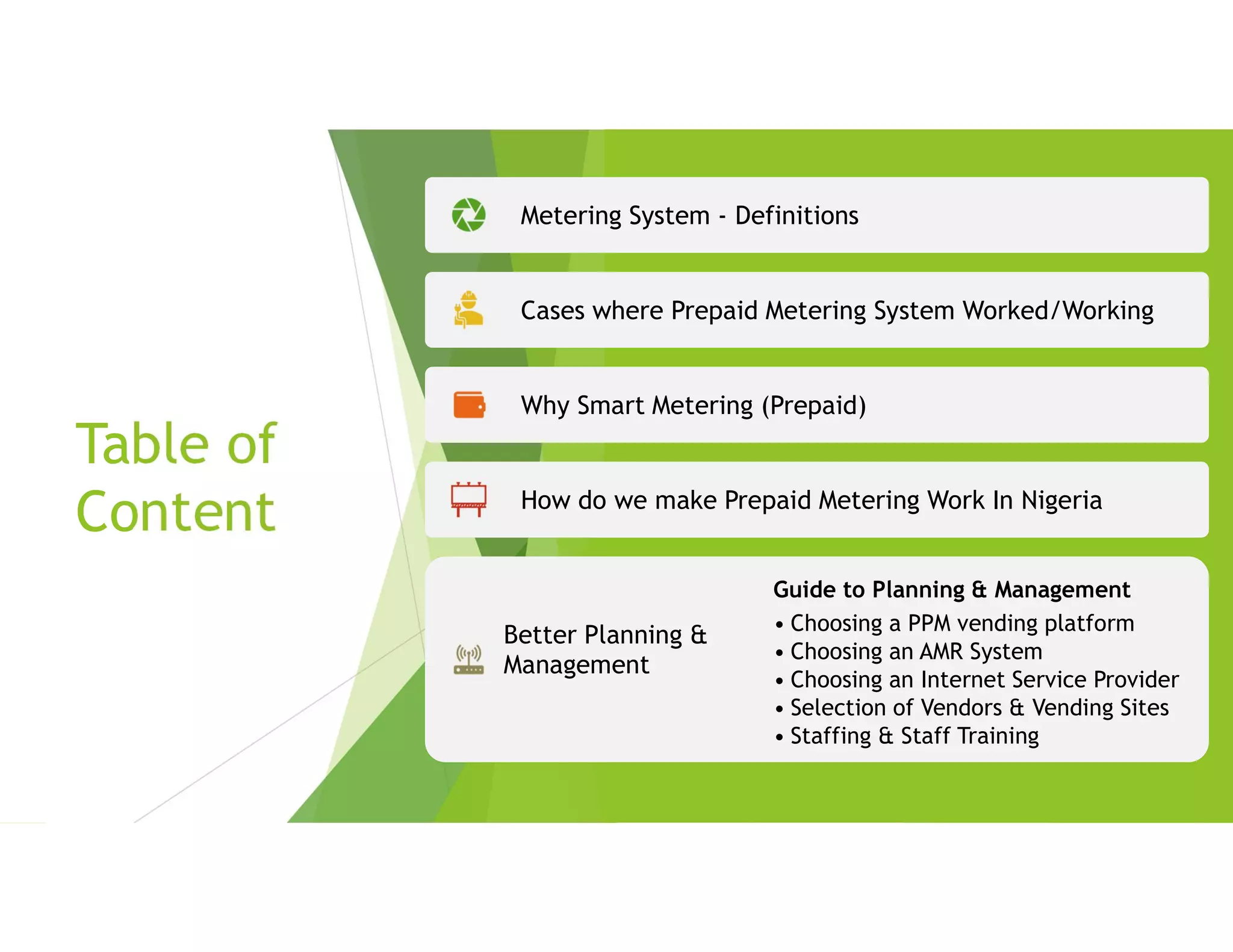 How to make a metering system work! and what still needs to be done ...