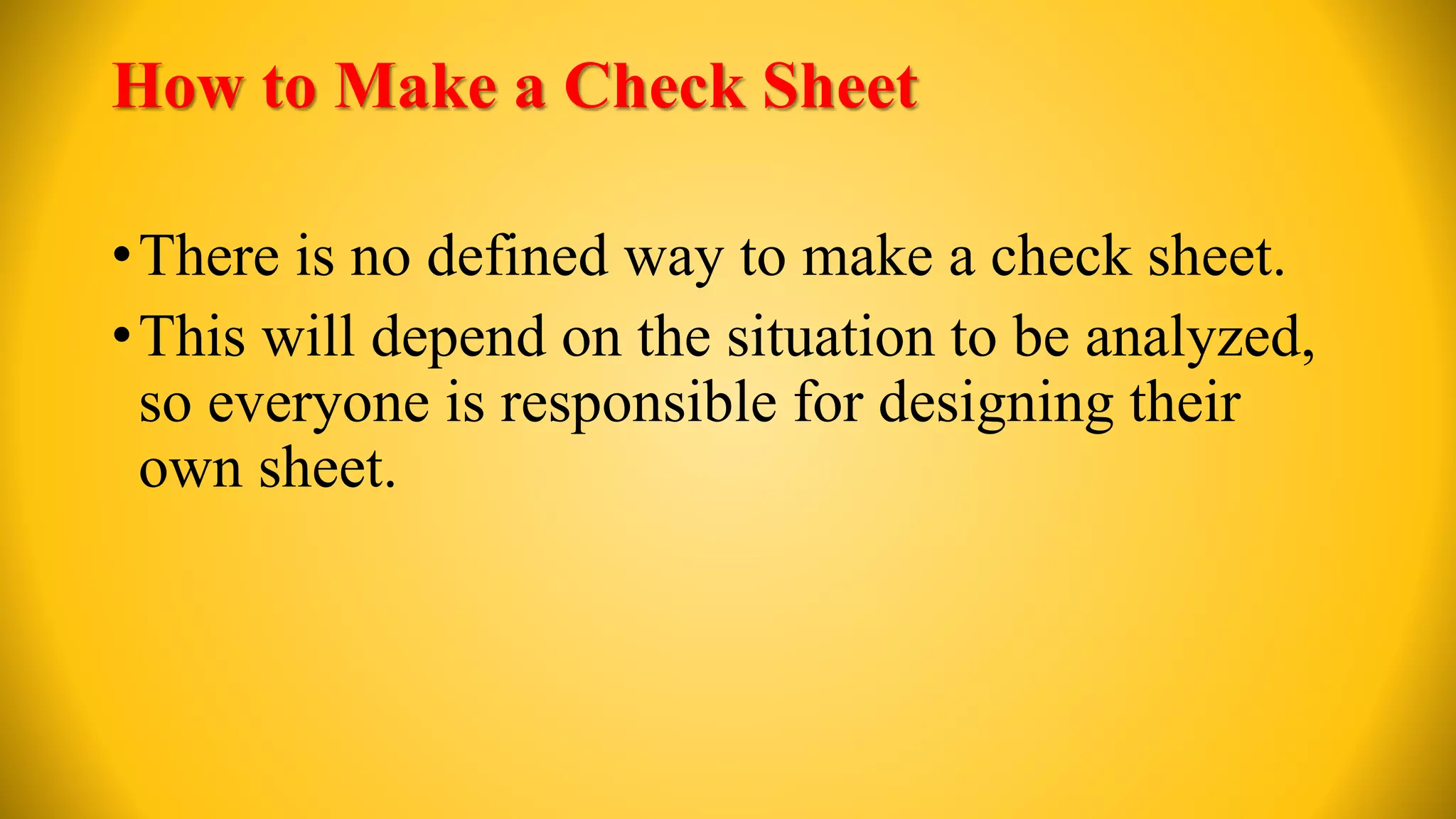 How to make an appropriate check sheet 2 pptx | PPT