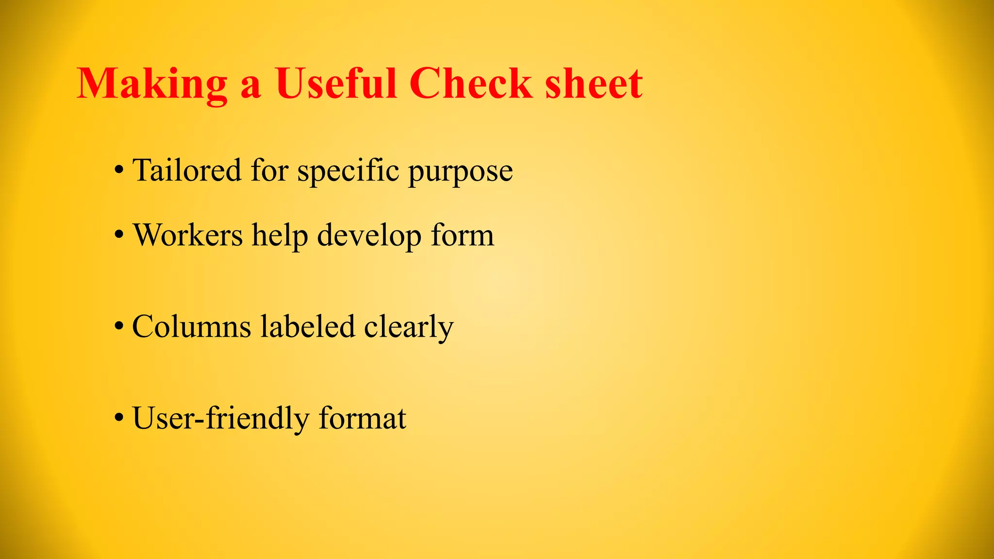 How to make an appropriate check sheet 2 pptx | PPT