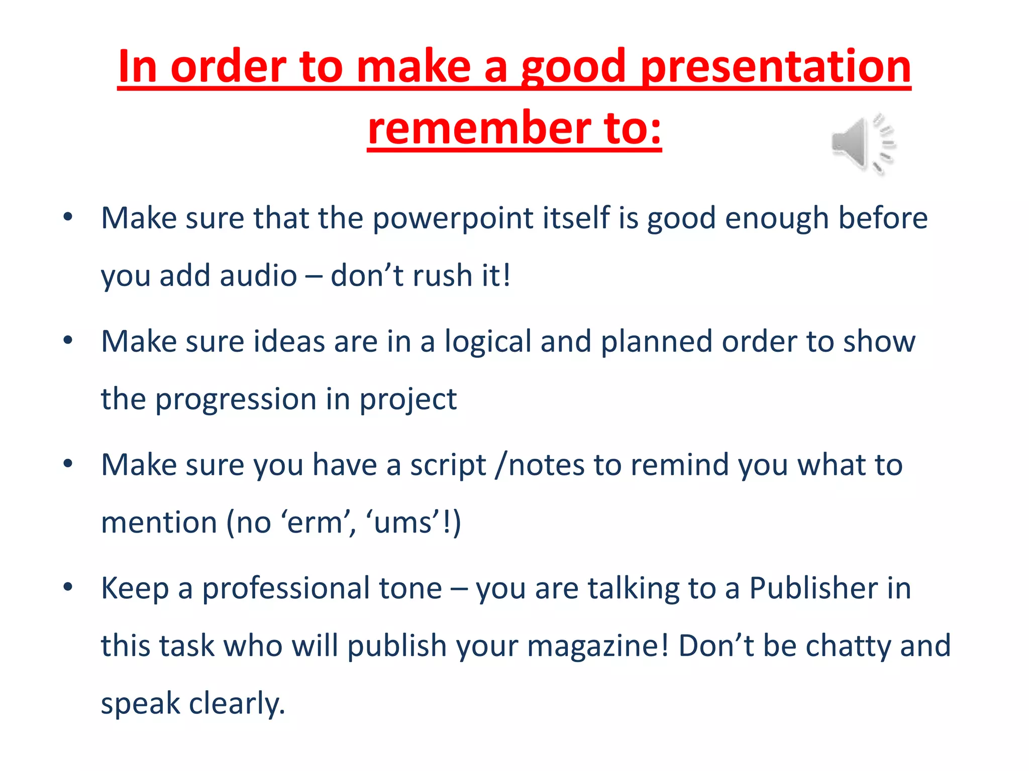 How to make an audio powerpoint presentation | PPTX
