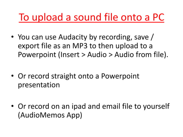 How to make an audio powerpoint presentation | PPT