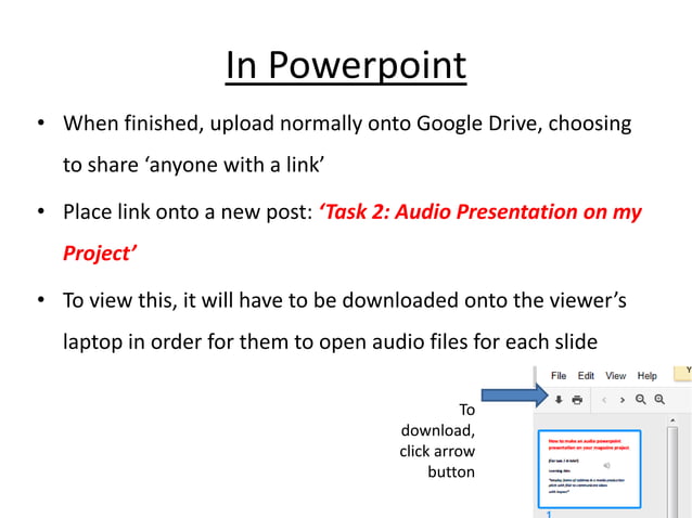 How to make an audio powerpoint presentation | PPT