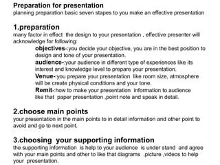 How to make an effective presentation | PPTX