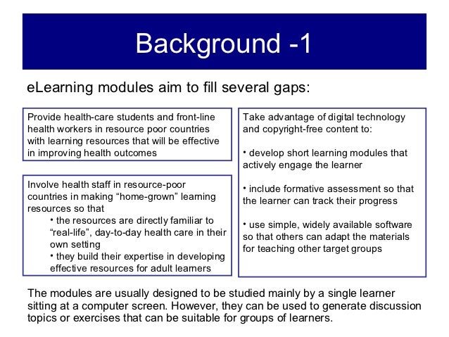 How to make an e learning module