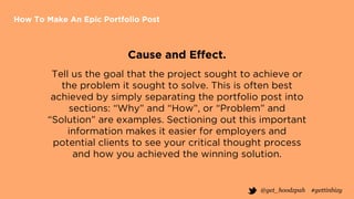 How to make an epic portfolio post | PDF