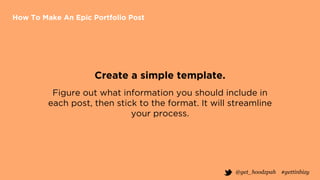 How to make an epic portfolio post | PDF