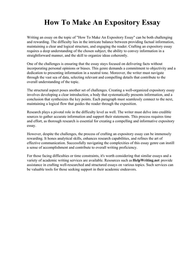 How To Make An Expository Essay.pdf