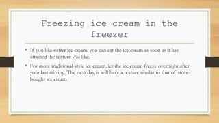 How to make an ice cream | PPTX