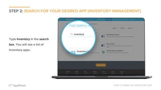 How to Make an Inventory App | No Code App Development | PDF