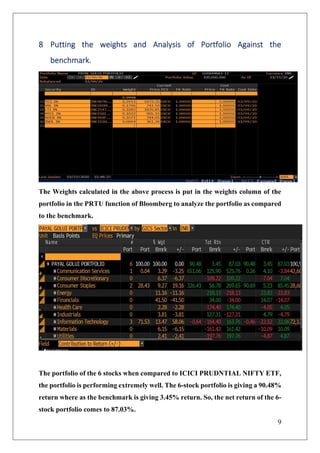 How to make an investment portfolio using bloomberg | PDF