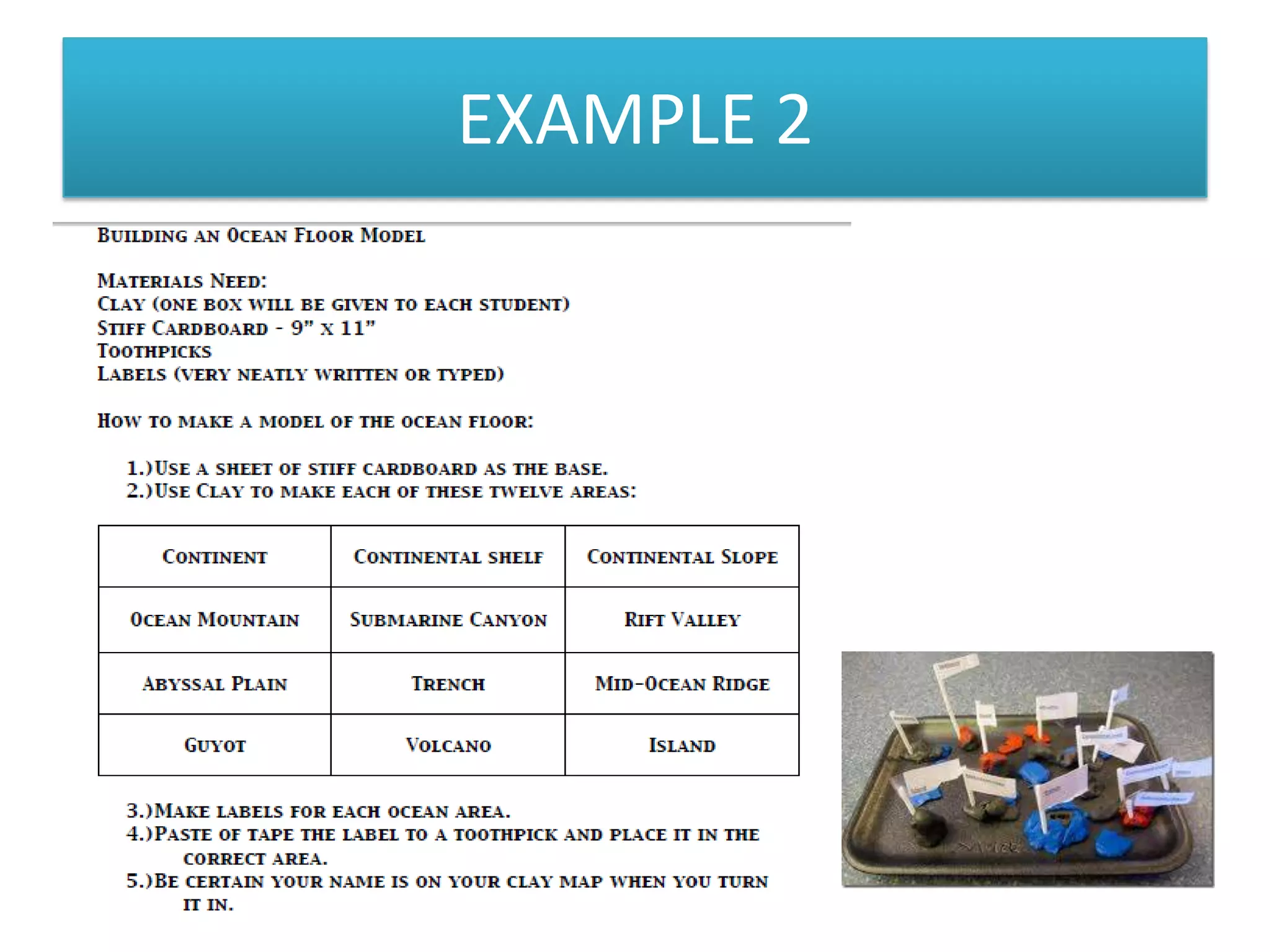 How to make an ocean floor model | PPTX