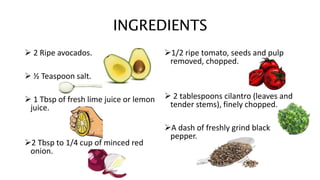 How to make a perfect guacamole | PPTX