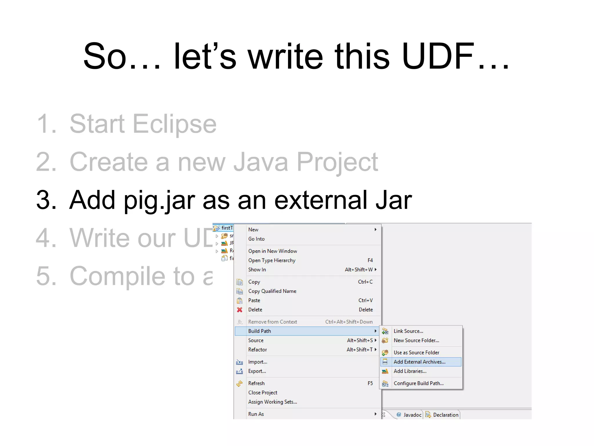 How to make a pig udf | PPT