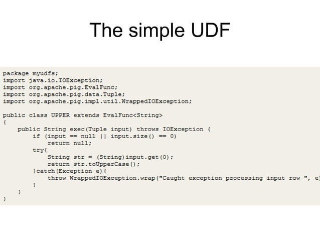 How to make a pig udf | PPT