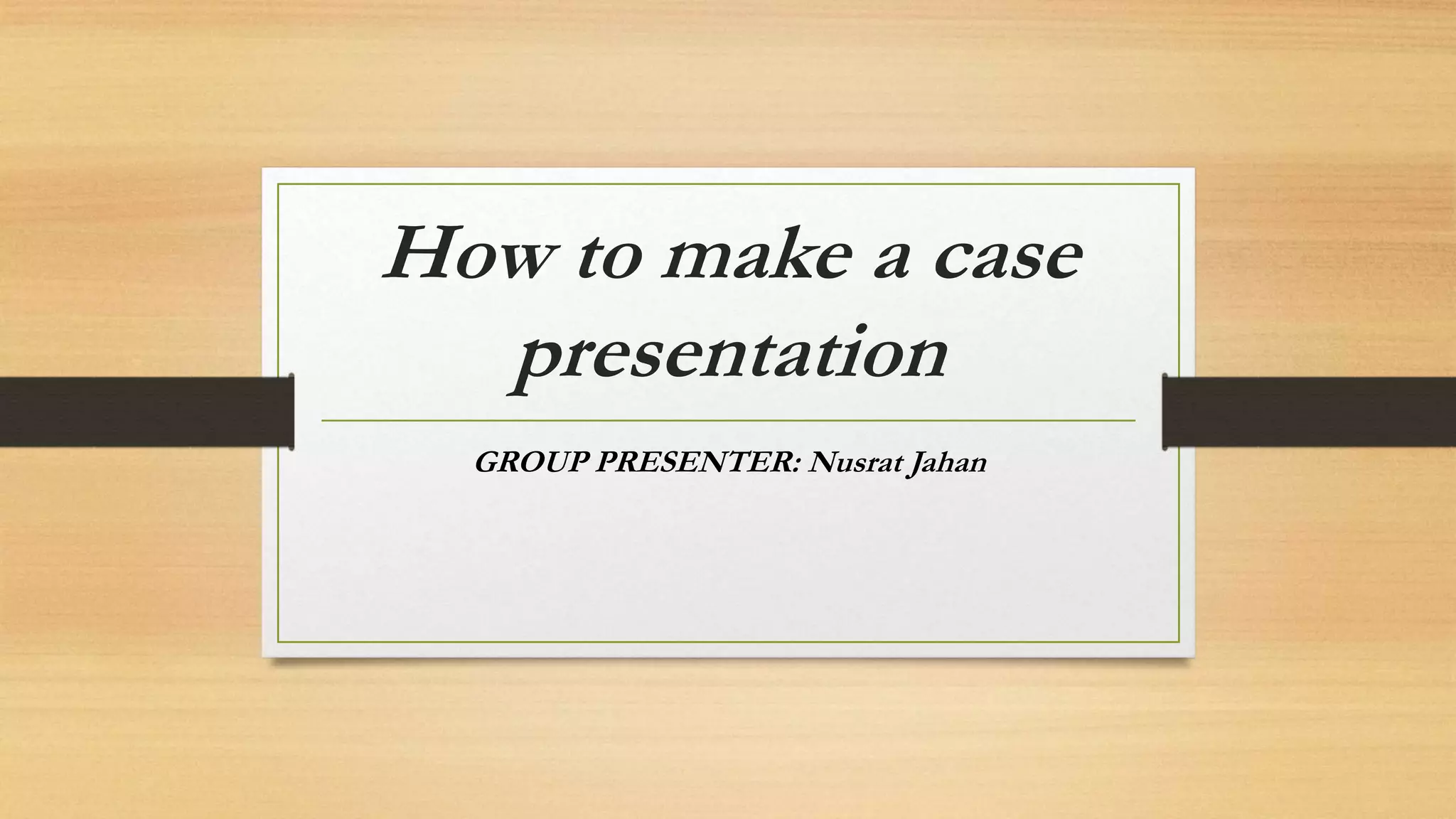 How to make a presentation | PPTX