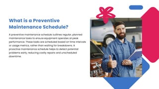 How to Make a Preventive Maintenance Schedule ? | PDF