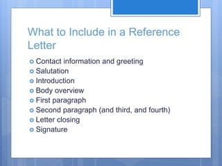 How to make a reference letter | PPTX