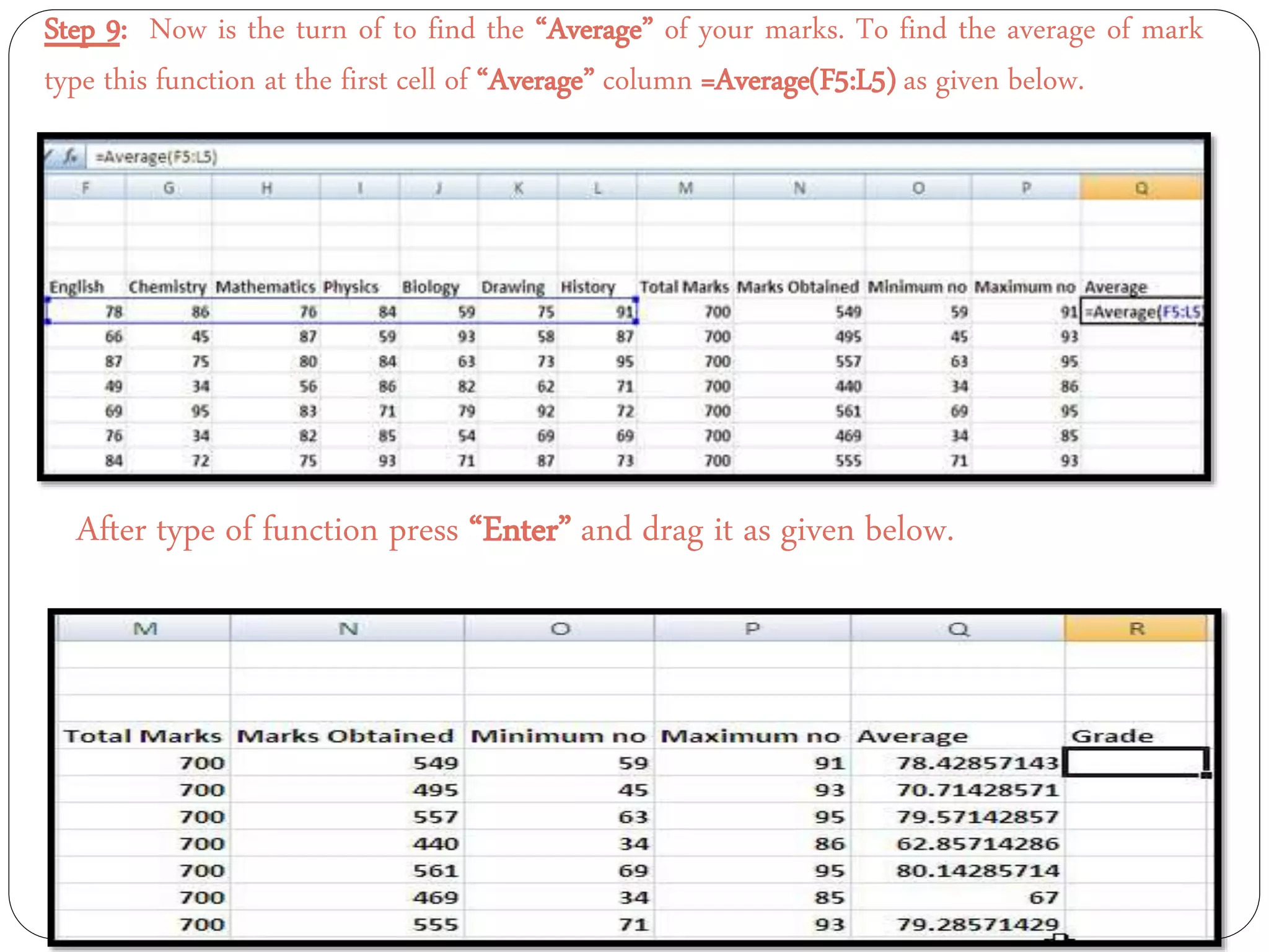 How to make a result sheet of students using MS EXCEL | PPTX