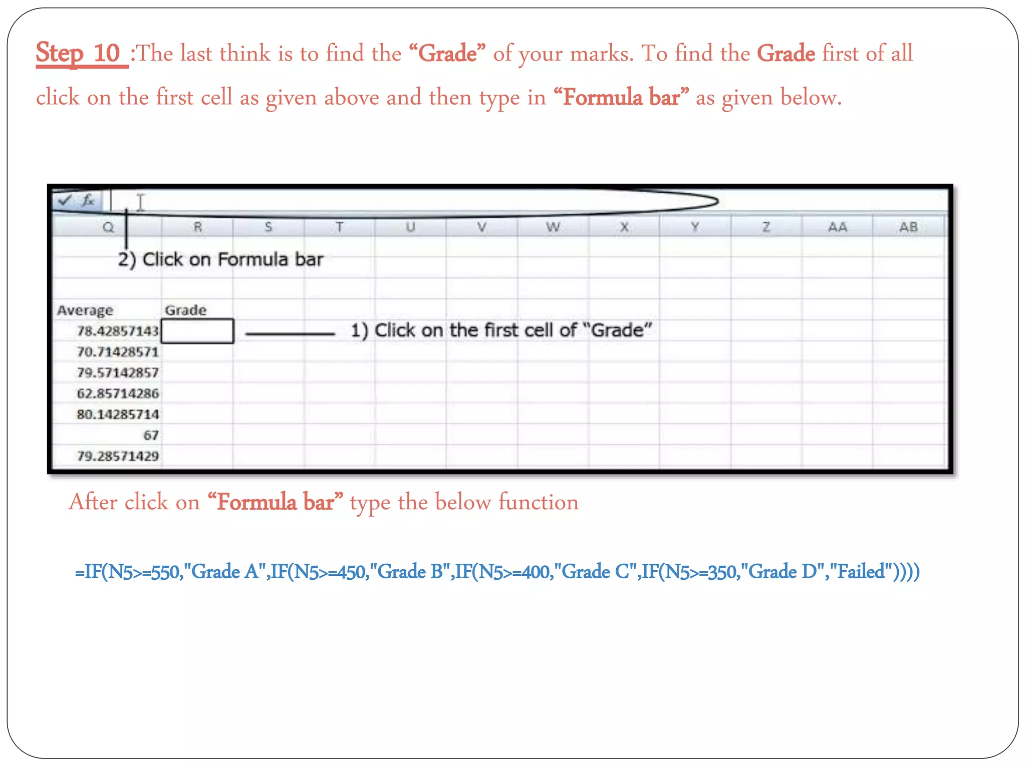 How to make a result sheet of students using MS EXCEL | PPTX