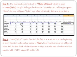 How to make a result sheet of students using MS EXCEL | PPTX