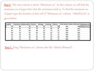 How to make a result sheet of students using MS EXCEL | PPTX