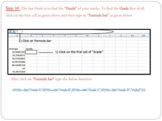How to make a result sheet of students using MS EXCEL | PPTX