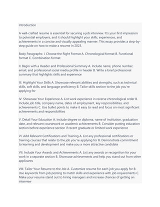 How to Make a Resume.pdf | Resume Writing and Advice | Job Search