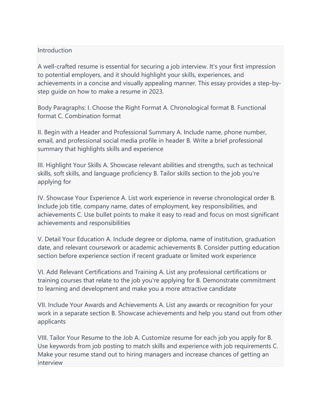 How to Make a Resume.pdf | Resume Writing and Advice | Job Search