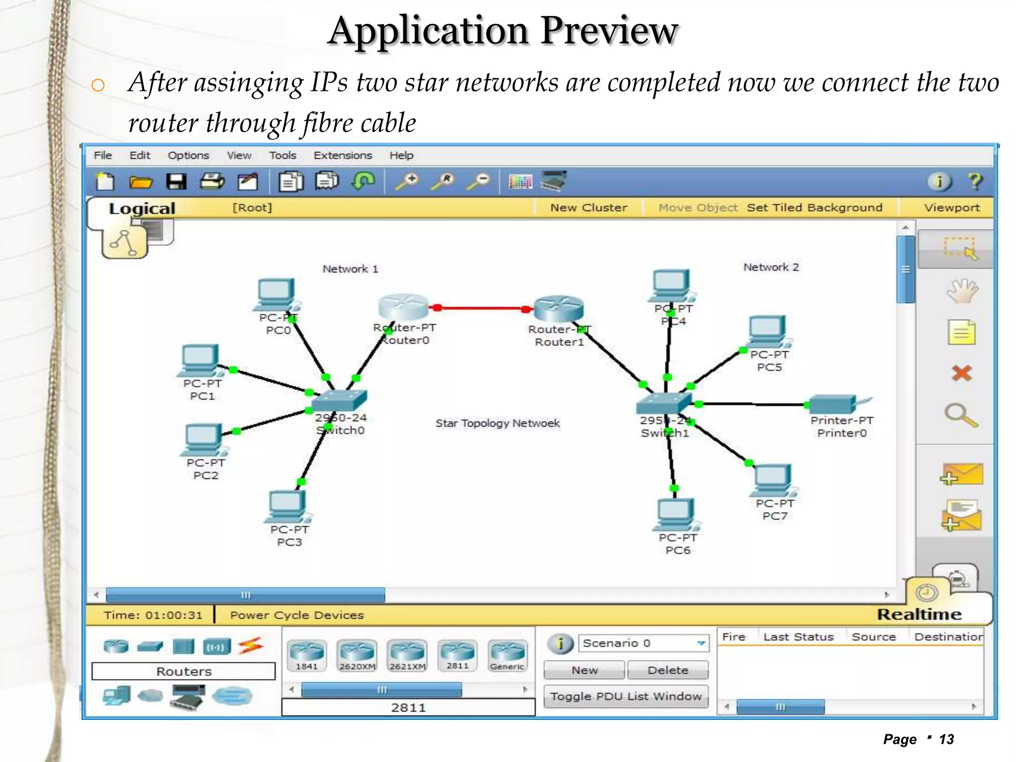 How to make a simple application on packet tracer | PPTX