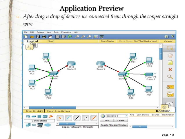 How to make a simple application on packet tracer | PPTX