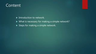 How to make a simple network | PPTX