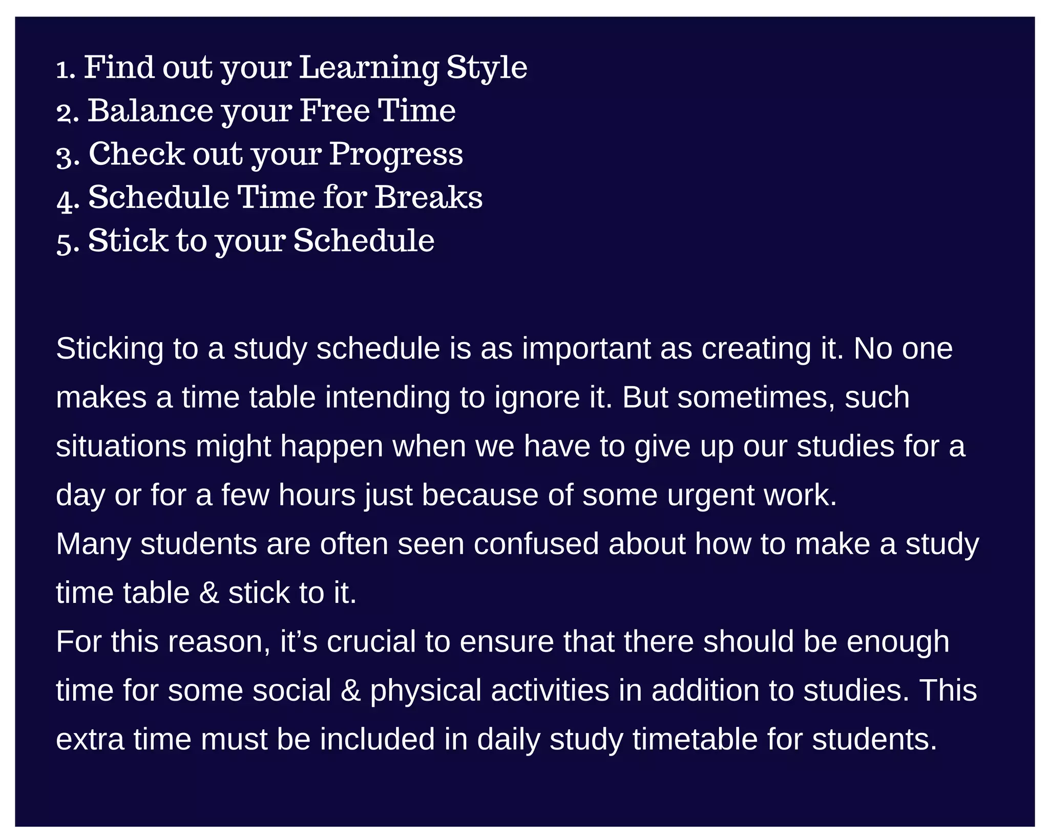How to make a study timetable | PDF