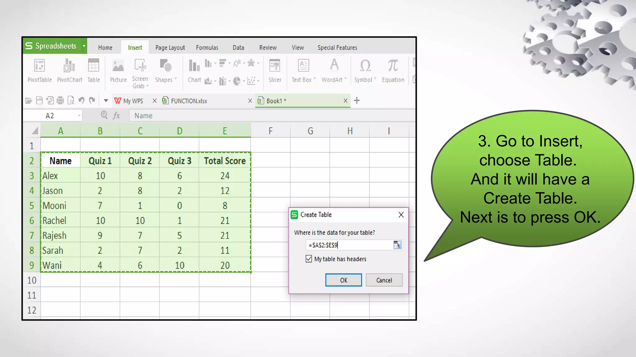 How To Make A Table in Excel | PPTX