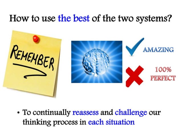 How to make better decisions thinking, fast and slow - jennifer vu ...